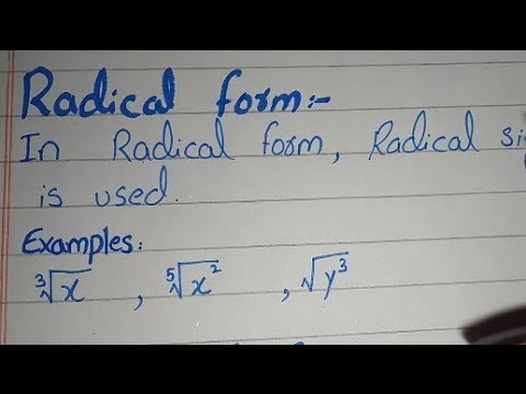 Radical Form class 9, Radical Form Definition and Example