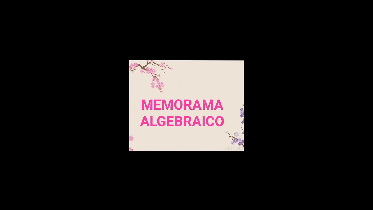 MEMORAMA ALGEBRAICO 📝