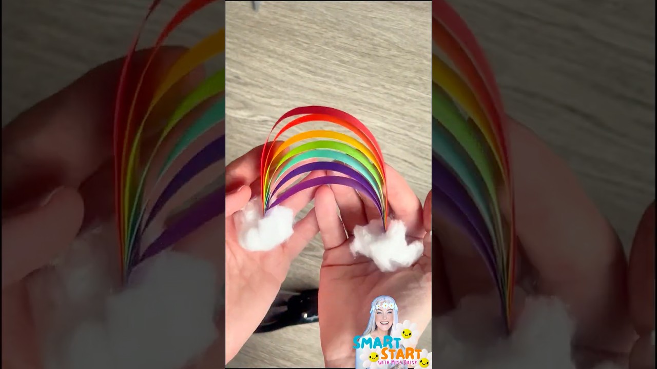 🌈 Easy Paper Rainbow Craft for Kids | Smart Start with Miss Daisy