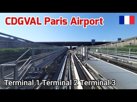 Travel by train (CDGVAL) Paris Airport Terminal 1, 2, 3