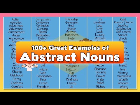 100+ Great Examples of Abstract Nouns in the English Language