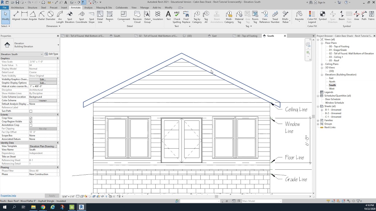 #17 Elevation B Notes & Labels