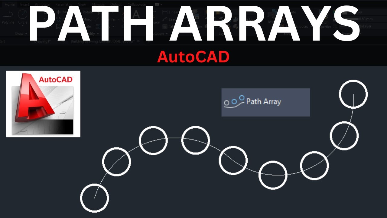 Creating Path Arrays (Basic Tutorial) - AutoCAD