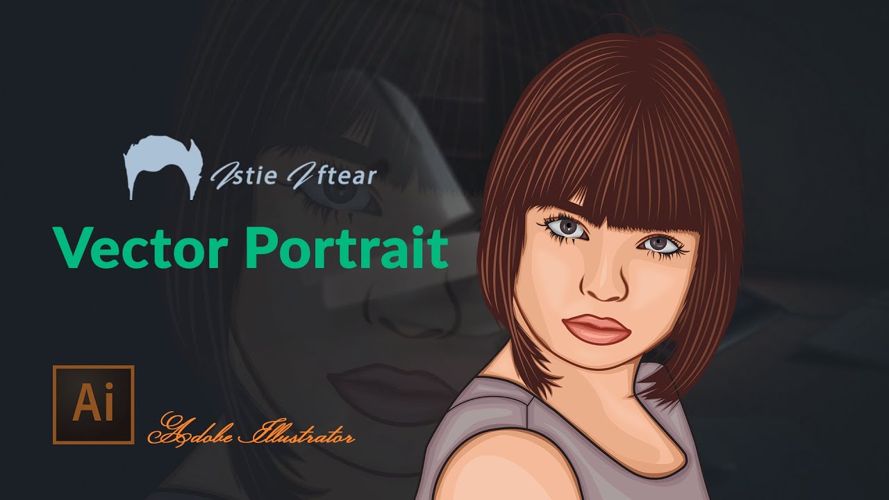 How to make Vector Cartoon Portrait I Adobe Illustrator Tutorial I Vector Art