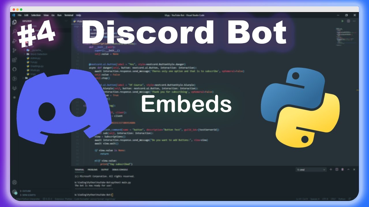 How to Create Embeds with Discord Bots in Python (2025) | Episode 4