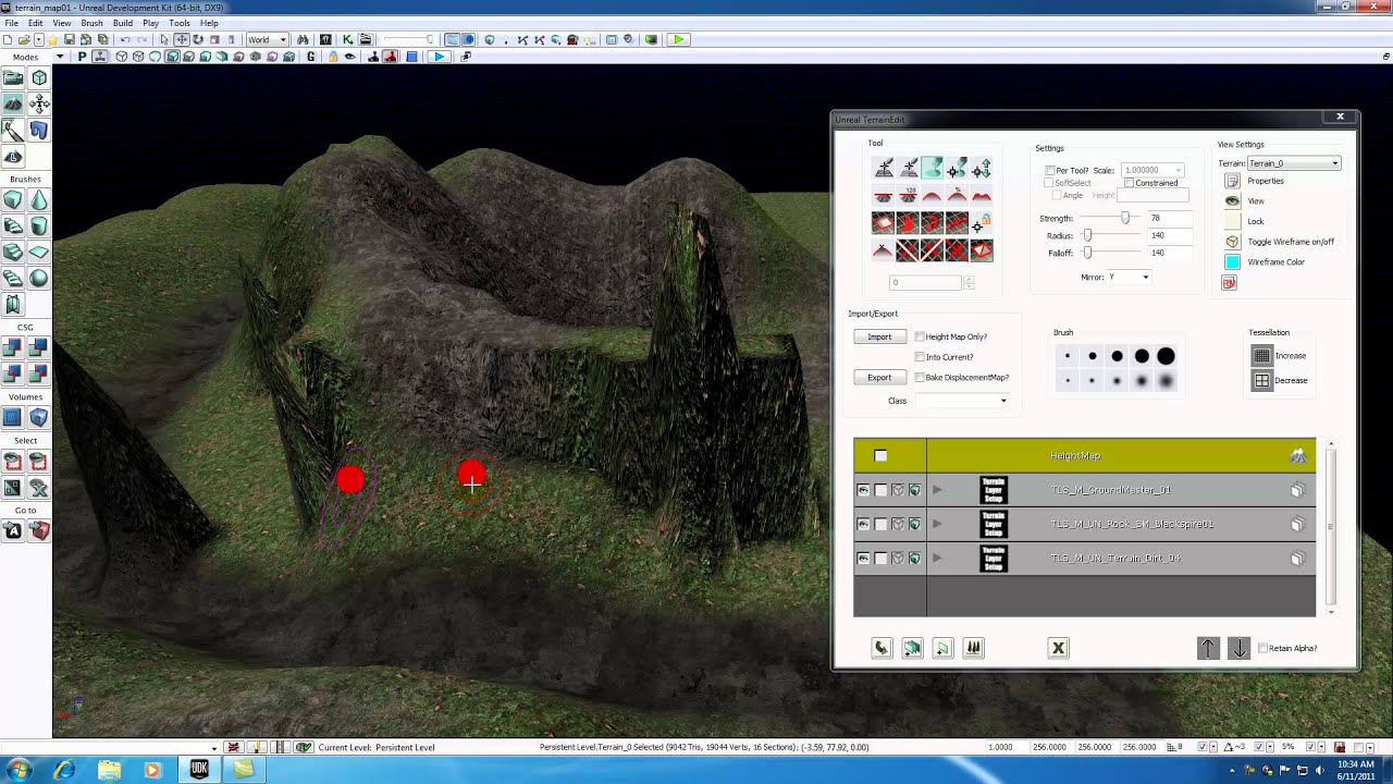 Unreal Development Kit UDK Tutorial - 39 - Other Terrain Settings