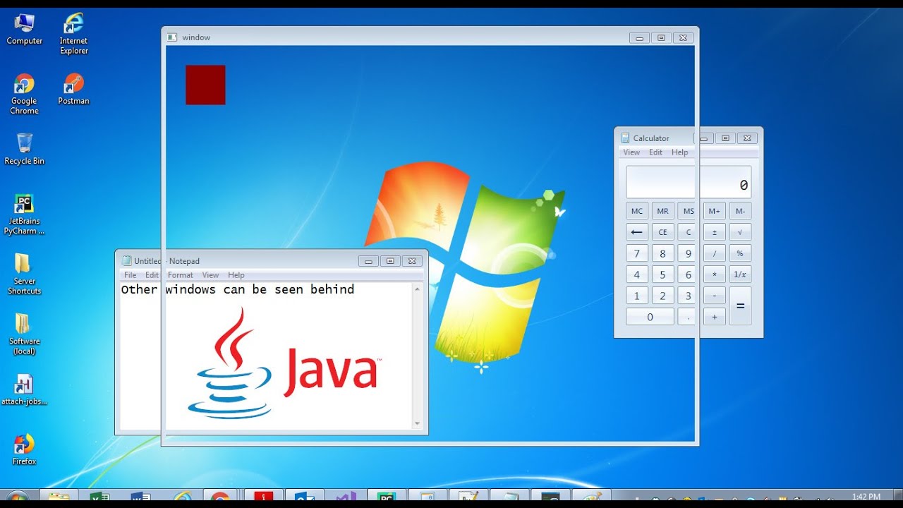 Transparent Java Window with Background
