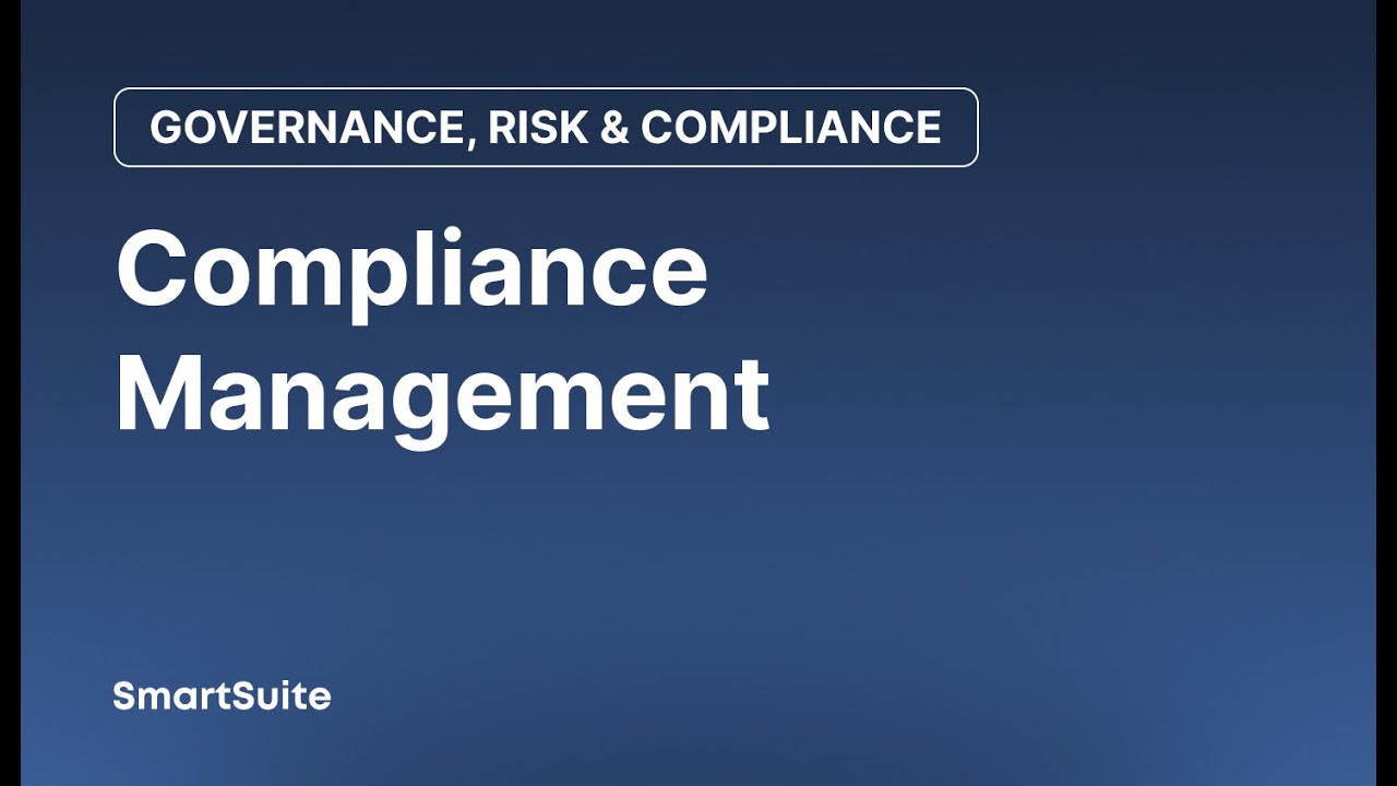Compliance Management -- GRC Solution Walkthrough | SmartSuite