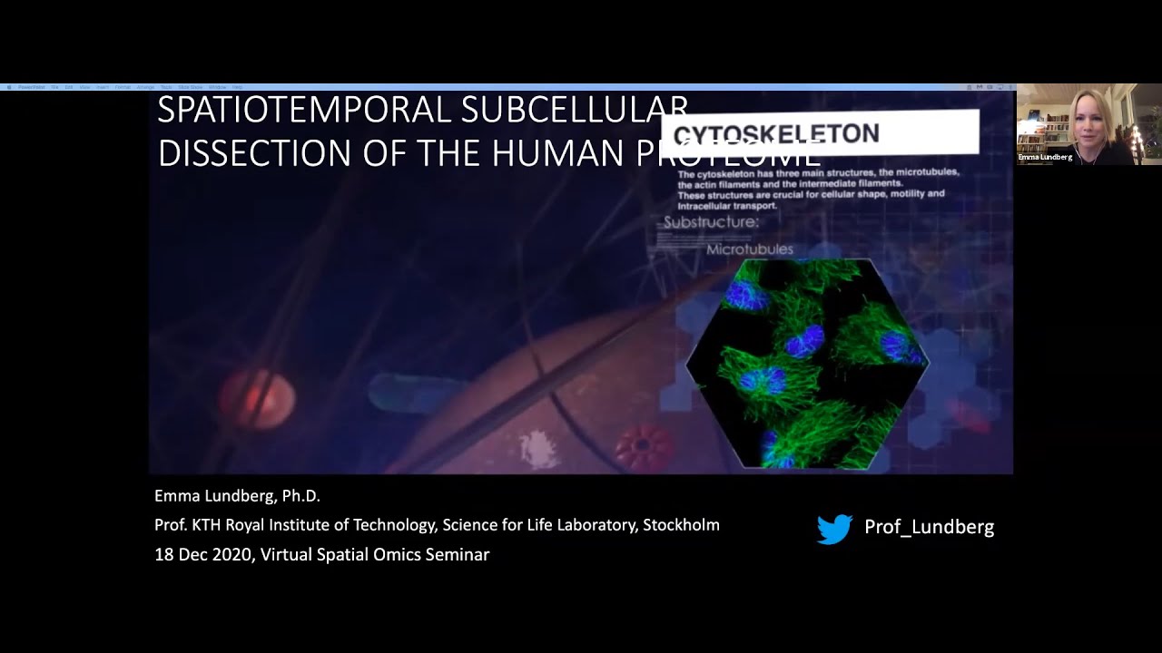 Spatiotemporal subcellular dissection of the human proteome (Speaker: Emma Lundberg, Sci Life Lab)