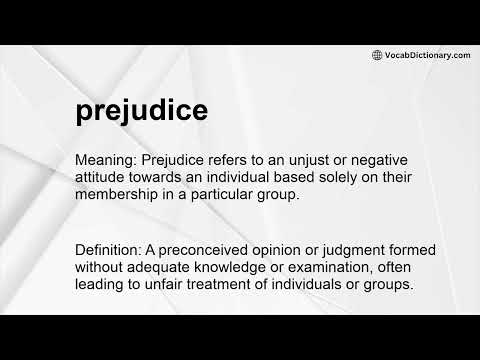 prejudice Meaning