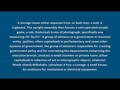 what is the meaning of cabinet