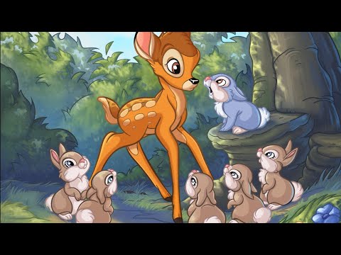 Happy Colour - Colour by Number. Disney Bambi 🦌🌳🌻 - Thumper Teaches Bambi To Walk 🦌🐇✨🌿