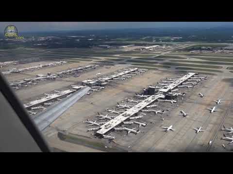MASSIVE Atlanta Airport! Delta MD-90 Takeoff with great views over this endless airport! [AirClips]