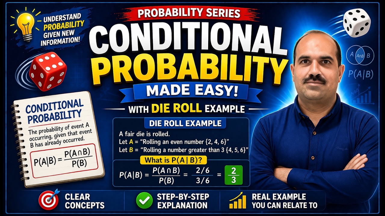 Conditional Probability Basics | Easy Explanation with Die Roll
