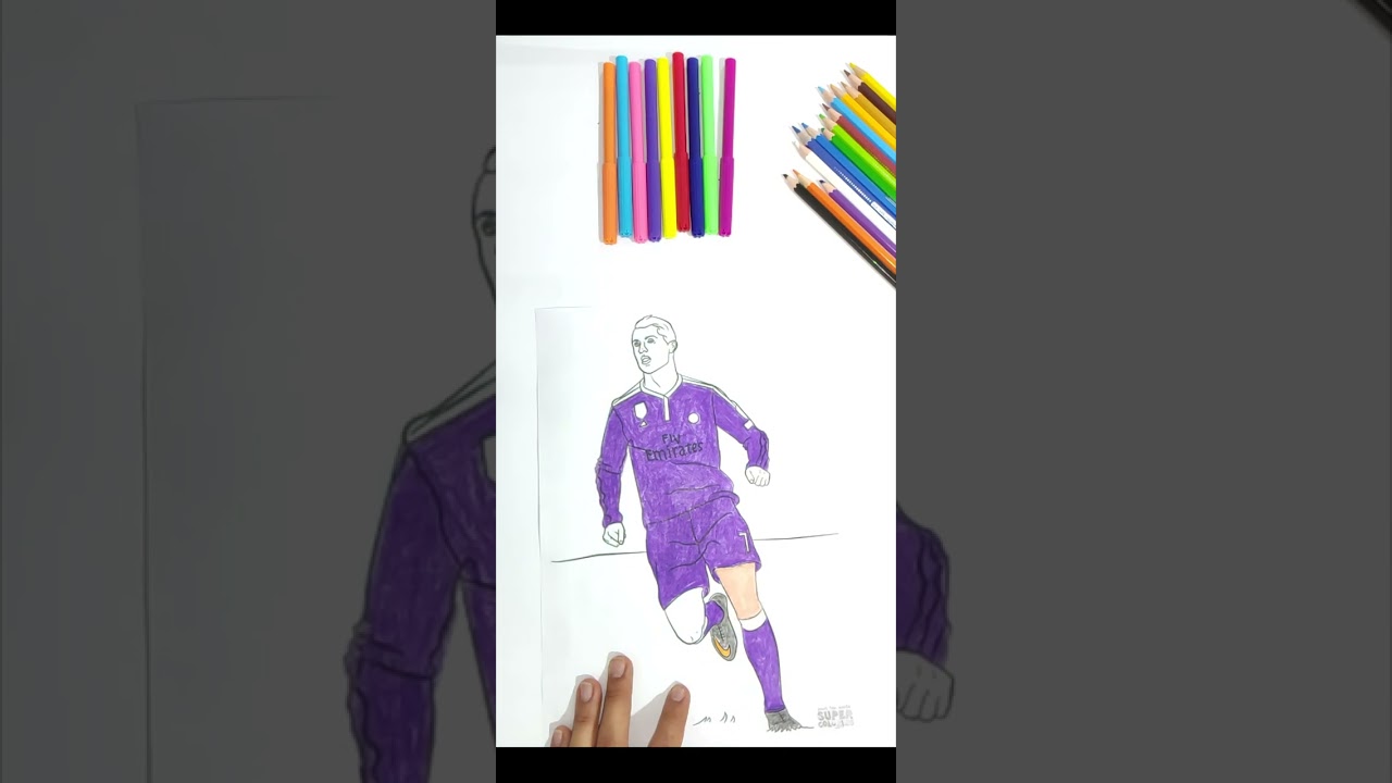 coloring page Cristiano Ronaldo #shorts