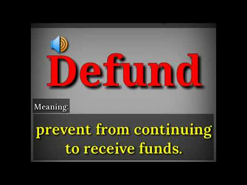Defund | Meaning in Punjabi and English | Word of the day |