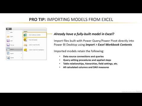 PRO TIP Importing Models from Excel to Power BI | MS Power BI Desktop ...
