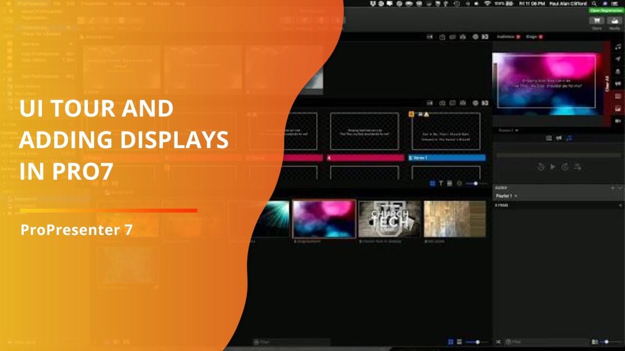 ProPresenter 7 Tutorial:  UI and Adding displays