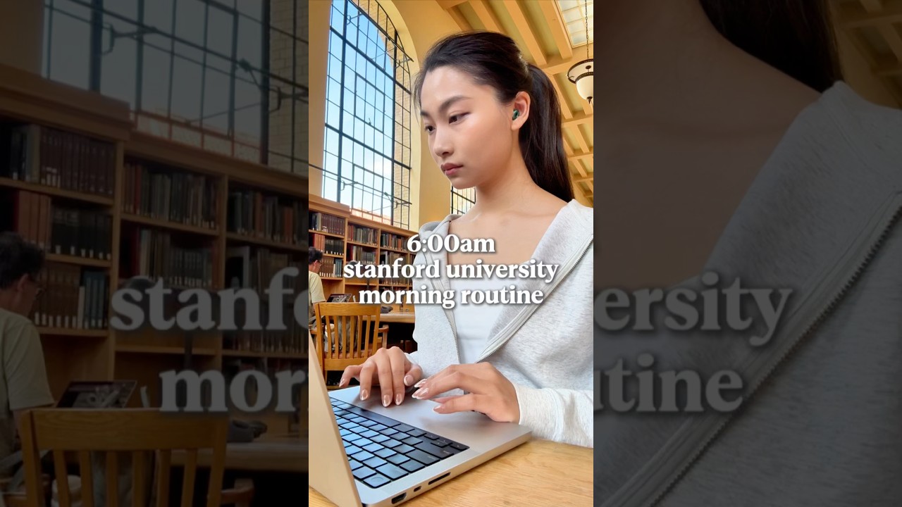 6:00AM Stanford University Morning Routine 💫 #college #vlog #studywithme #productivity #studytips