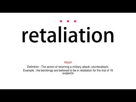 How to pronounce retaliation - Vocab Today