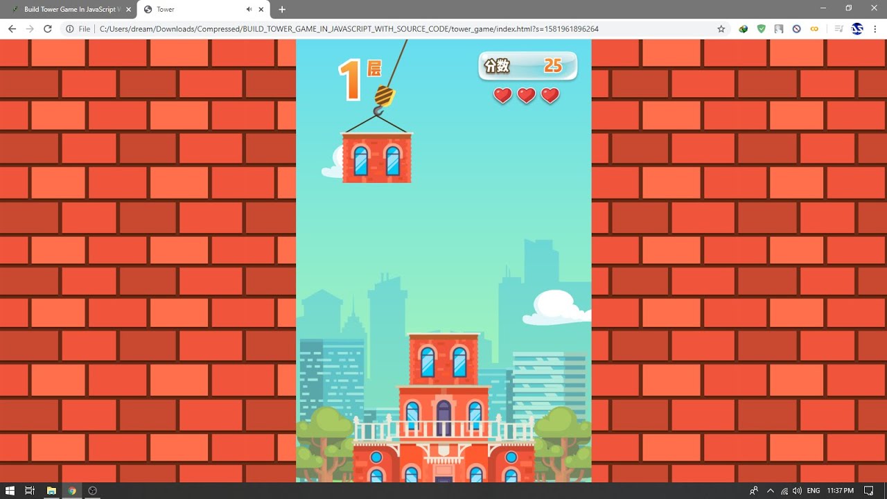 BUILD TOWER GAME IN JAVASCRIPT WITH SOURCE CODE