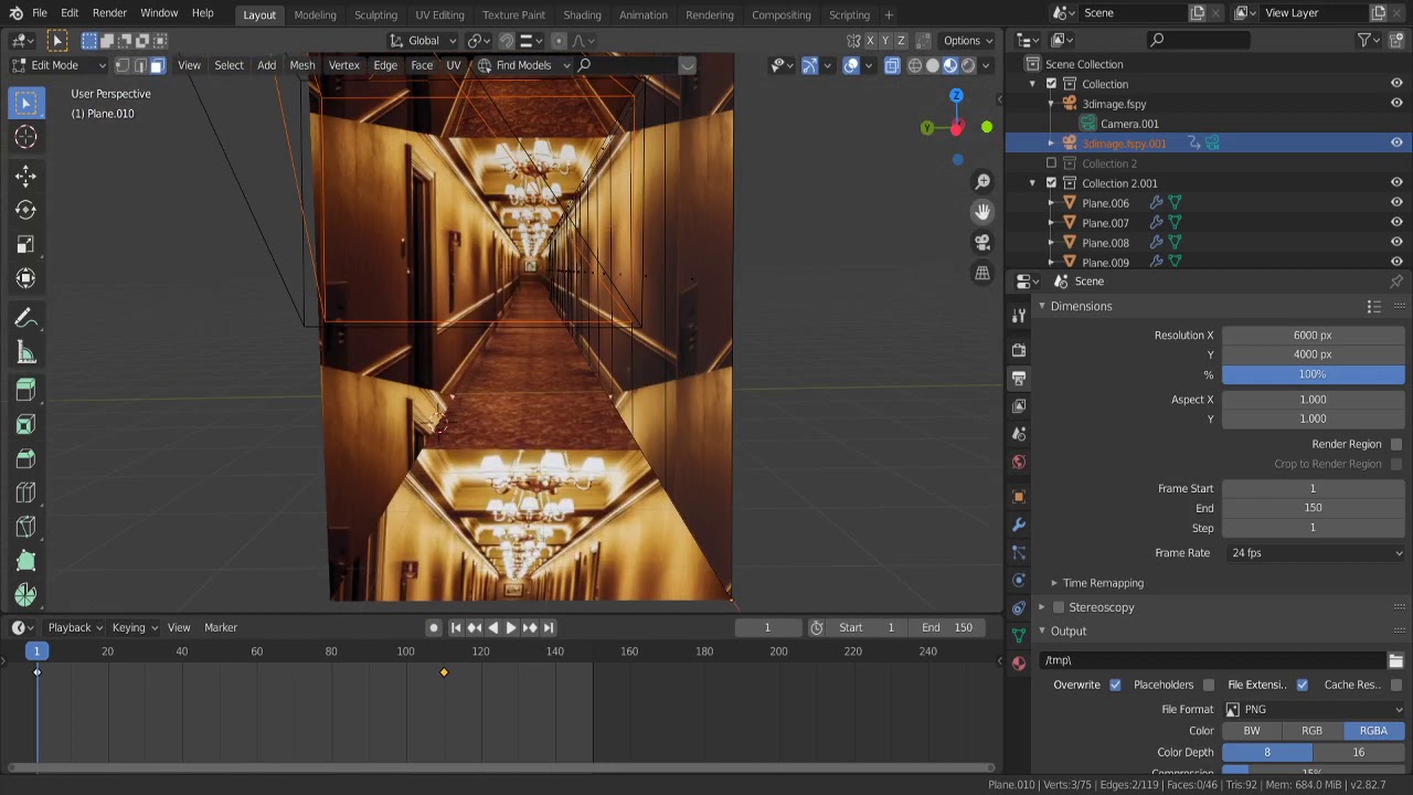 3D Effect to Your Photos : Camera Projection || Blender 2.8x
