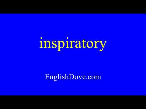 How to pronounce inspiratory in American English