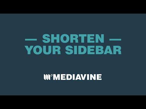Shorten Your Sidebar | Go For Teal