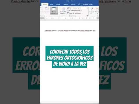 Corregir todos los errores ortográficos de Word a la vez