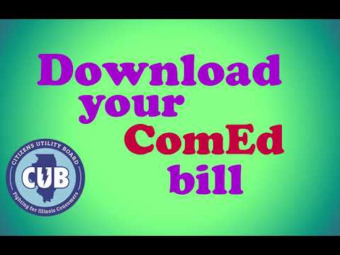 IL ComEd Sample Bill Form - Printable Blank PDF Online