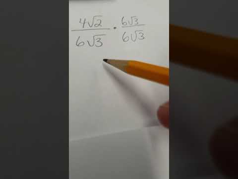 Rationalizing the denominator using square roots, also square roots on the TI-84 Plus calculator