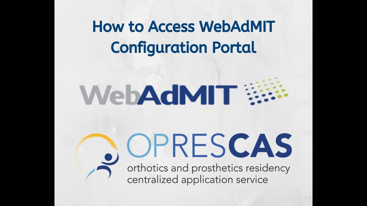 How to Access Configuration Portal Within WebAdmit