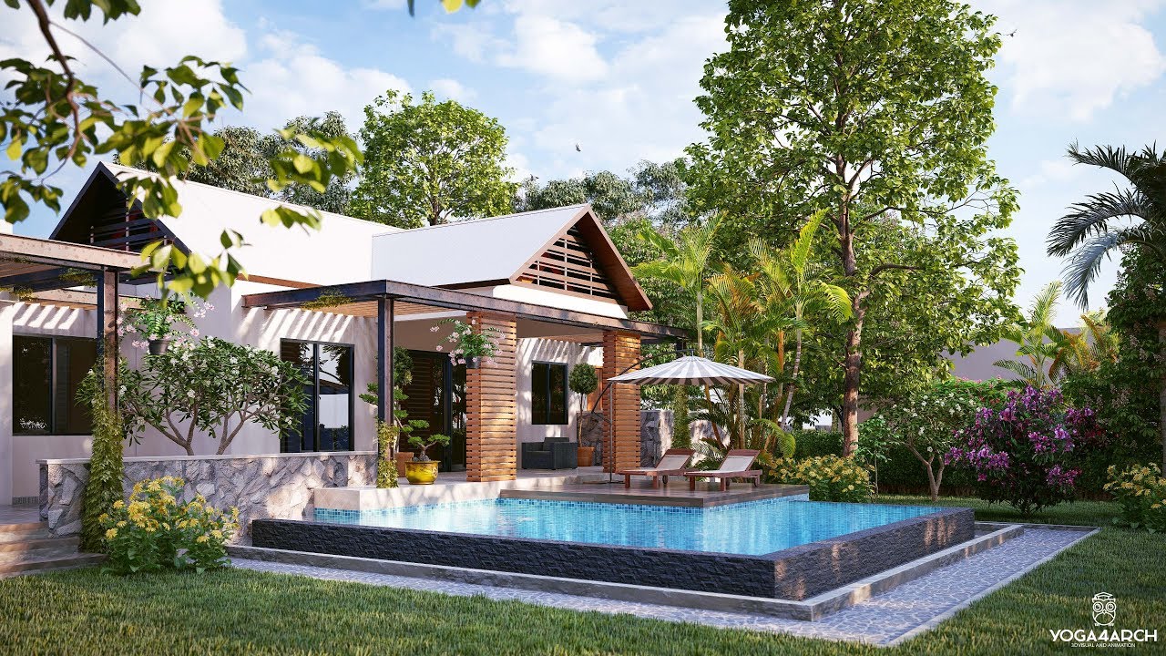 LUMION 9 RENDERING TUTORIALS #30 POOL VILLA