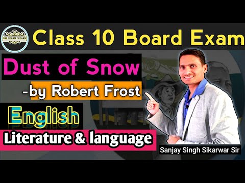 P.1 Dust of Snow |summary| theme| rhyme scheme ,etc#class10 #english #boardexams @ssslearnisearn