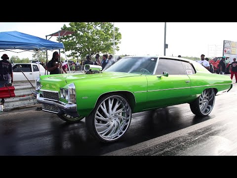 1972 Chevrolet Impala Donk Hits the Drag Strip With Ridiculous 30-Inch ...