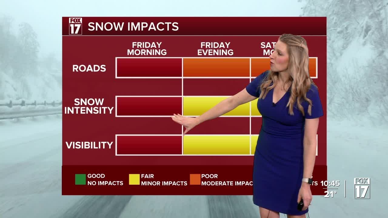 Thursday Night Forecast: Very cold with widespread snow