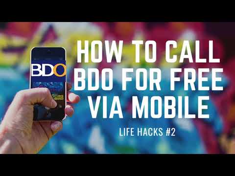 How to contact or call BDO for free via mobile phone