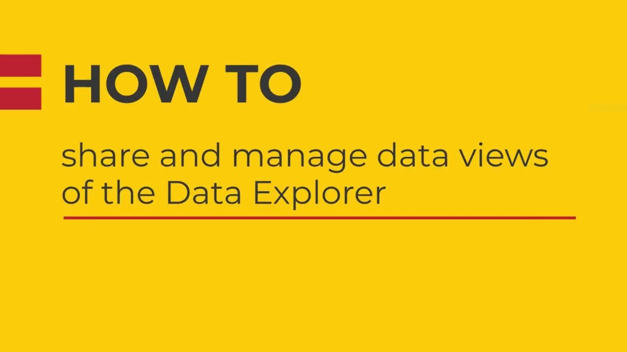 How to manage shared data views of the .Stat Suite Data Explorer
