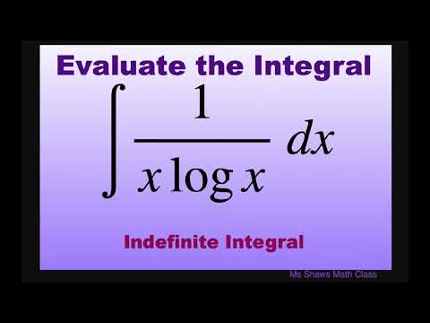Evaluate the Integral of 1/(x log x) dx. Integrate