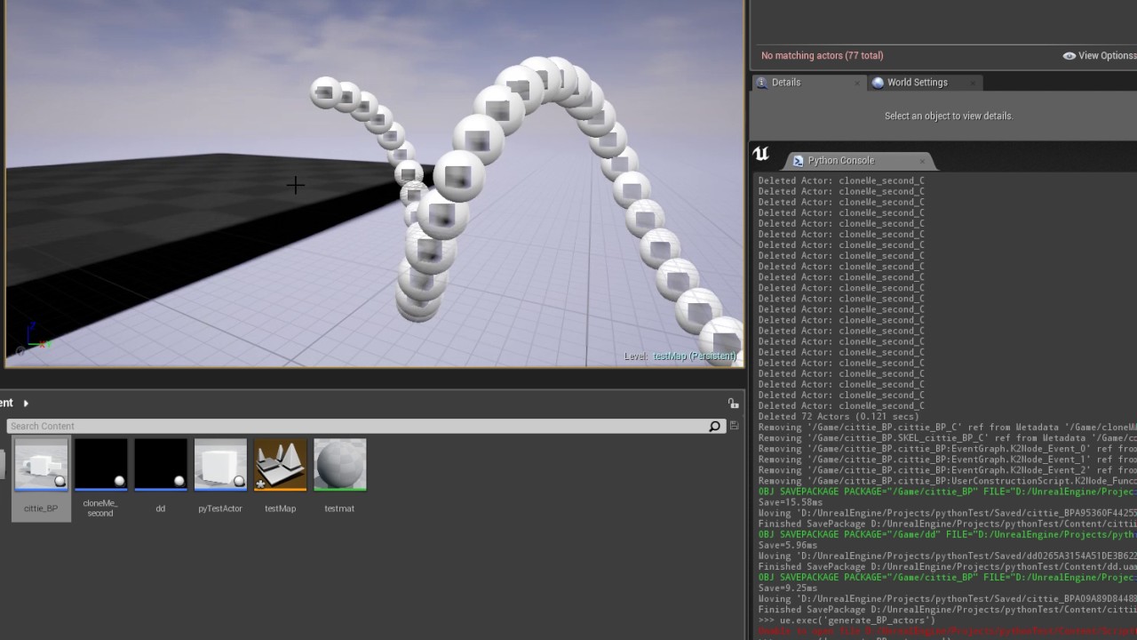 python in UE4 test01