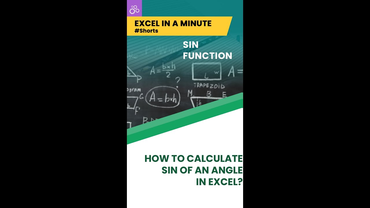 SIN FUNCTION EXCEL INA MINUTE  #shorts