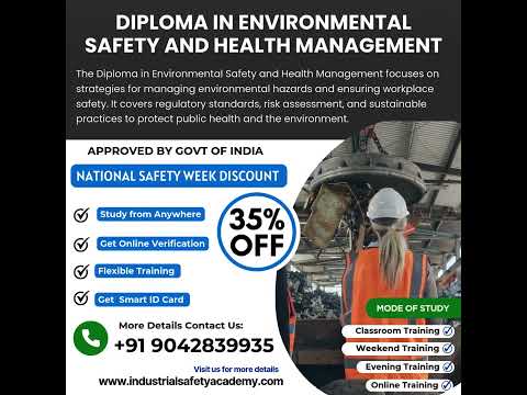 Diploma in Environmental Safety & Health Management Course - Industrial Safety Academy