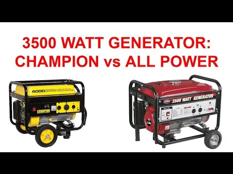 3500 watt Generator Comparison Review: Champion vs All Power 3500w (2018)