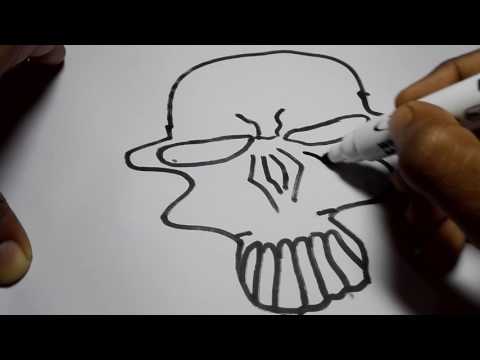 How to draw punk skulls-draw ghost rider easy-draw ghost rider step by ...