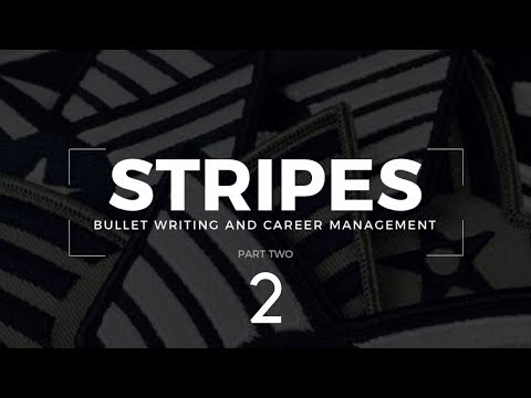 Stripes: Bullet Writing and Career Management (Part Two--Word Picture)