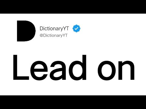 Lead on Meaning in English