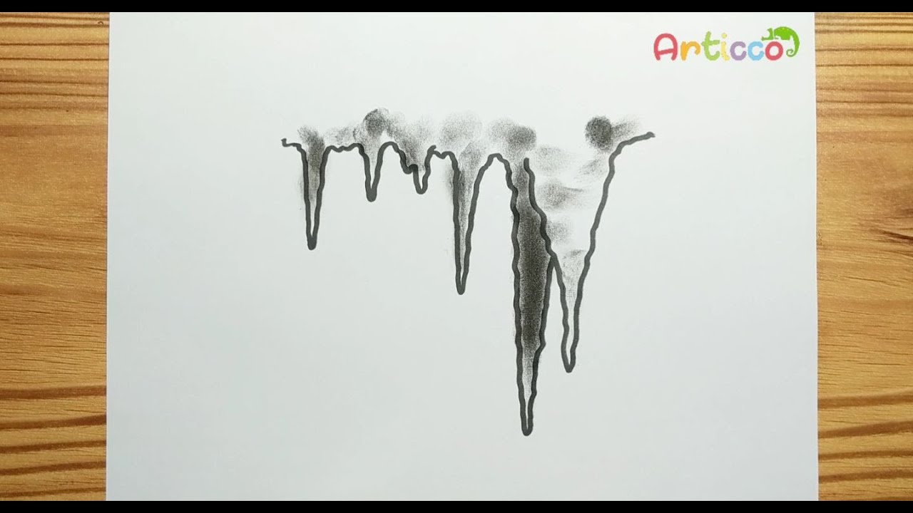 EASY DRAWING REALISTIC ICICLES