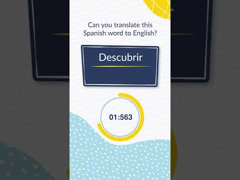 Spanish Quiz: What is "Descubrir" in English? #Short