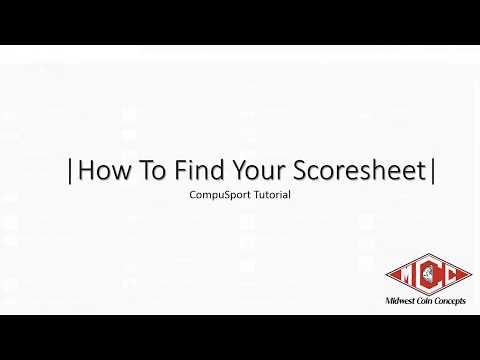 CompuSport Tutorial #3: How To Find Your Scoresheet