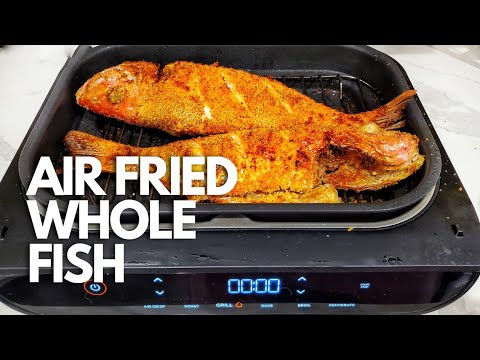 Ninja Foodi XL Grill WHOLE AIR FRIED fish | Air fryer crispy red snapper